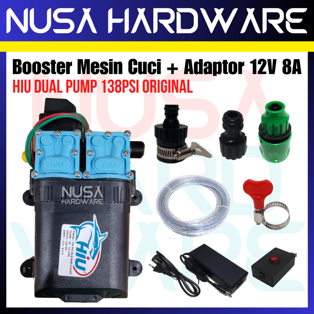 MESIN Complete Package Water Booster Washing Machine Shark Pump Dual ...