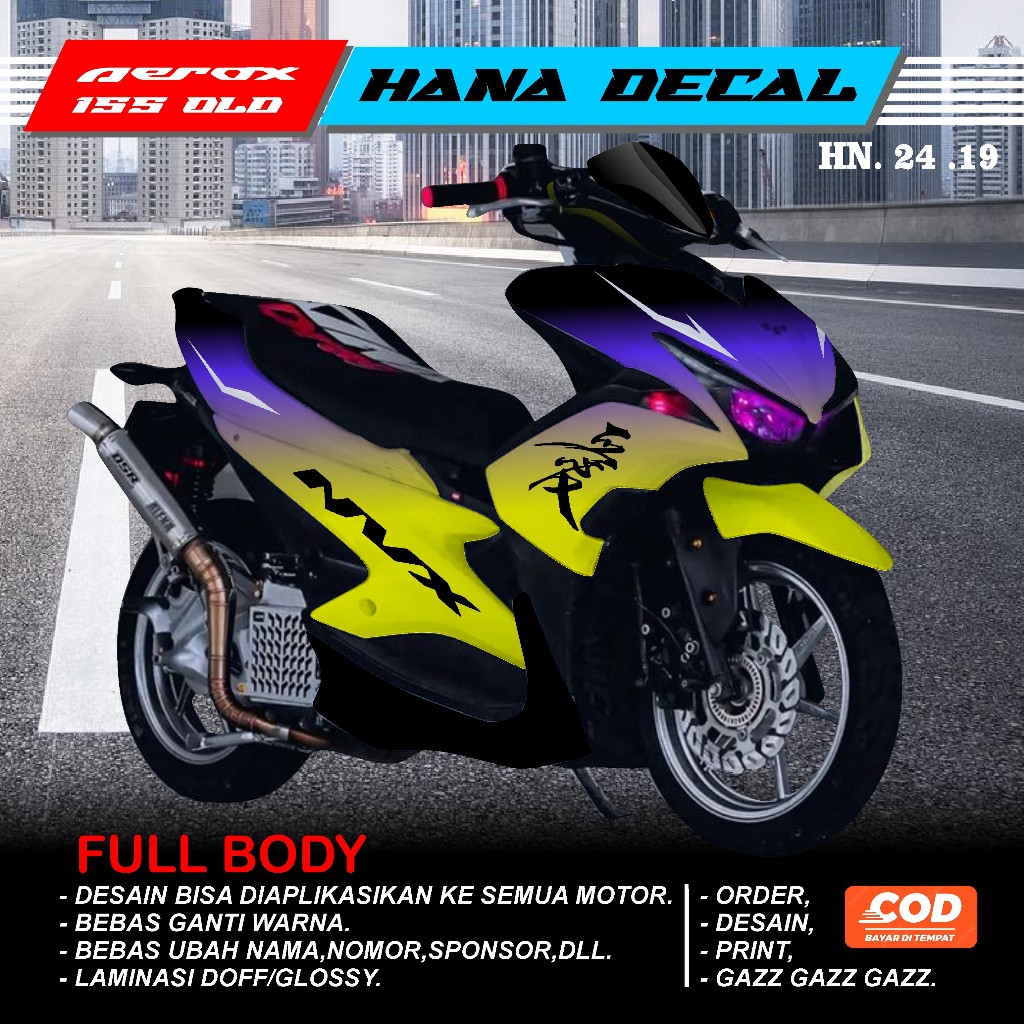 Decal FULL BODY AEROX 155 OLD AEROX OLD DECAL STICKER FULL BODY Latest ...