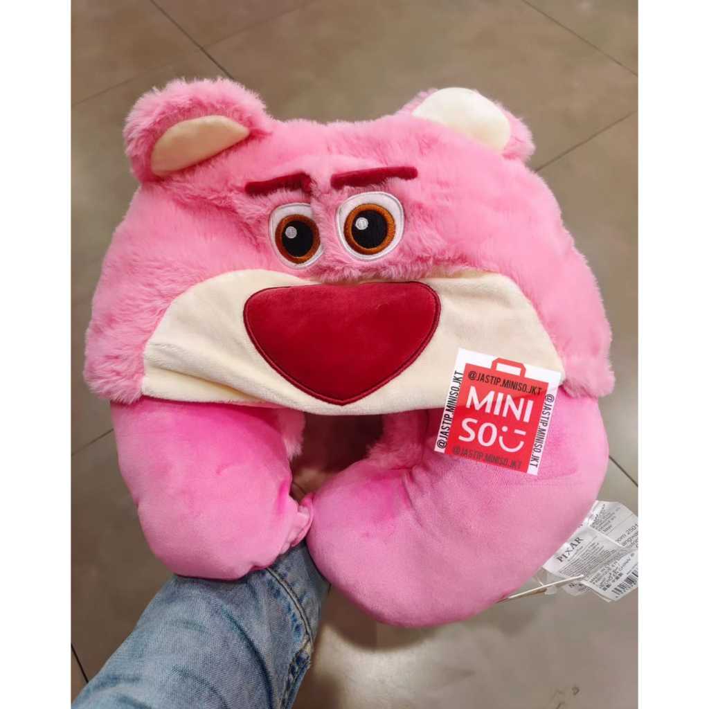 Miniso DISNEY PIXAR Lotso Fluffy Festival Series Neck Pillow (sz ...