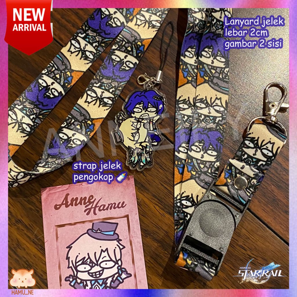 SAMPO Honkai Star Rail HSR Lanyard Strap Keychain Acrylic Anime Ugly ...