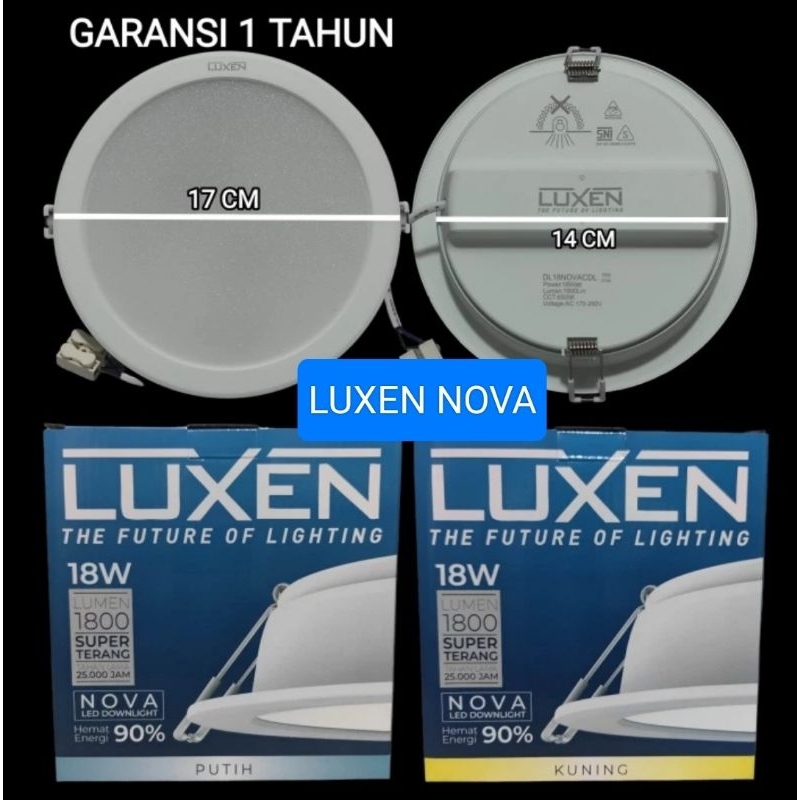 Luxen NOVA DOWNLIGHT PANEL LED Light 18watt IB Round SNI 1 Year ...