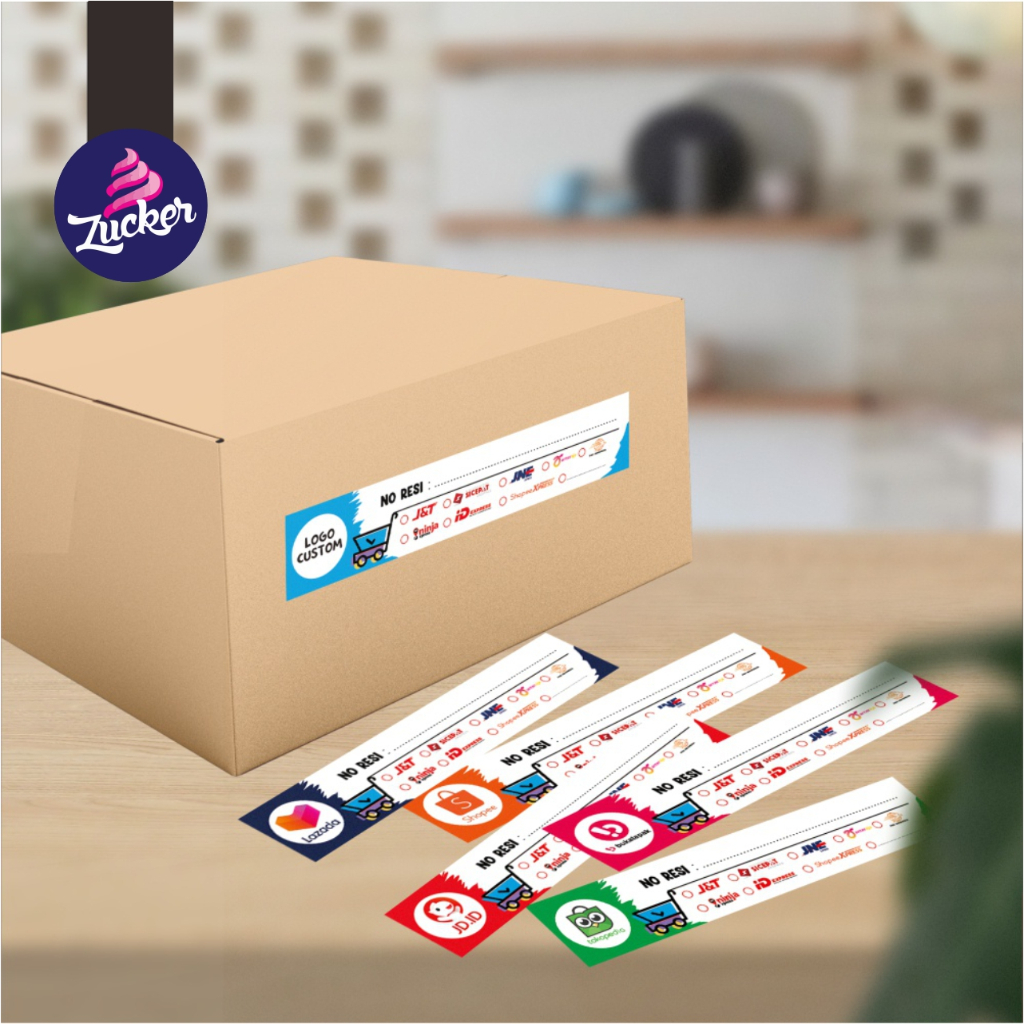 Shopee Delivery Receipt Sticker Custom Label Packet Package [Min 100Pcs ...