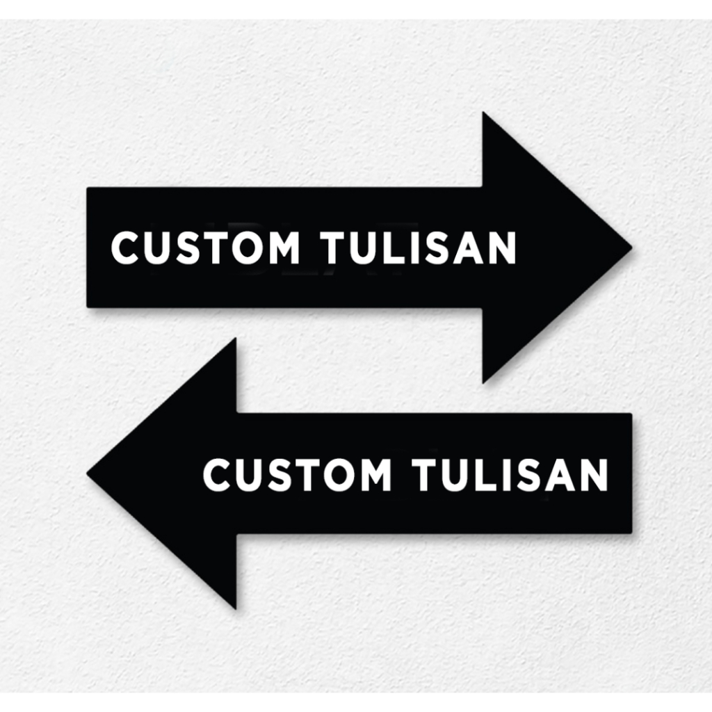 Custom Direction Arrow Board Sign Board Acrylic Print Sign Instruction ...