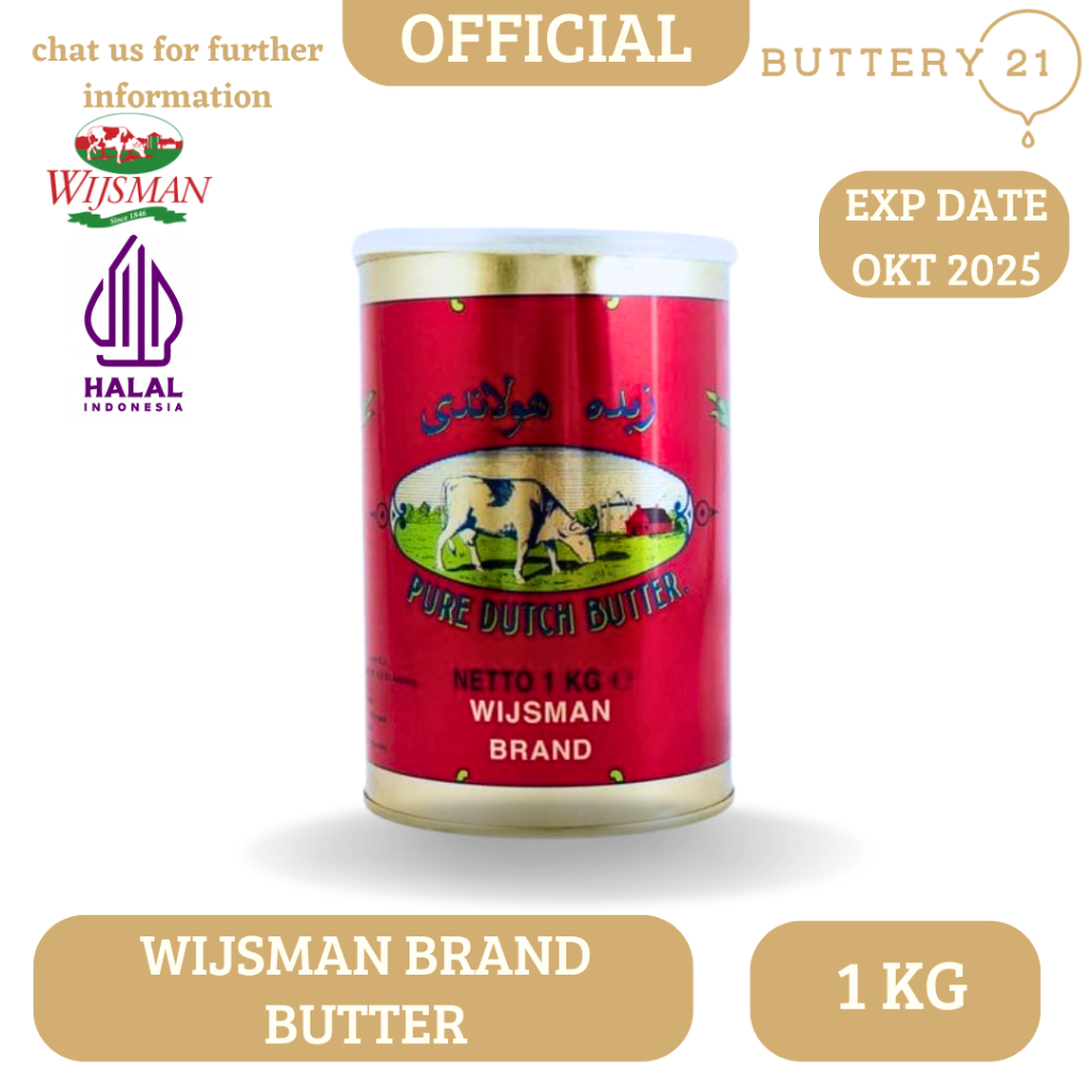 Wijsman BRAND BUTTER 1000 GR/WIJSMAN BRAND BUTTER SALTED 1 KG/STED ...