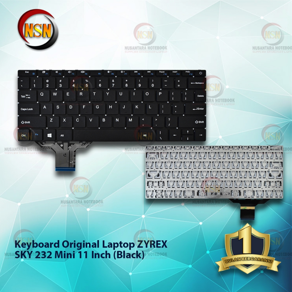 Original ZYREX SKY 232 Mini 11 Inch Laptop Keyboard (Black) | Shopee ...
