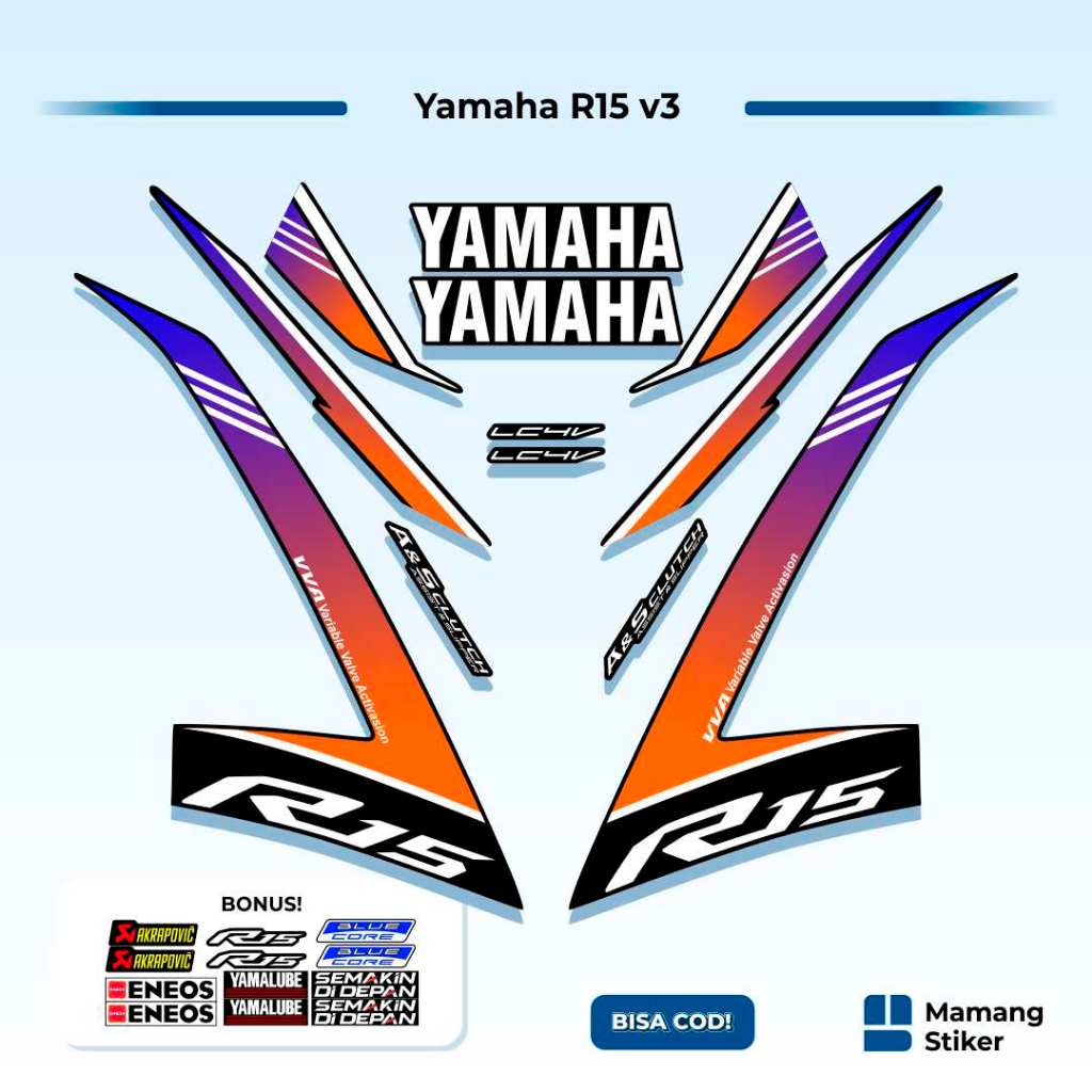 Striping R15 v3 Variations (2) Full Body Simple Yzf Cool 2017 2018 2019 ...