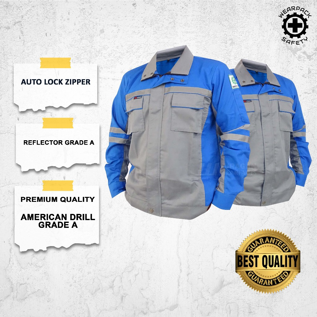 Wearpack safety Semi Jacket / K3 safety work clothes, Benhur Blue, Gray ...