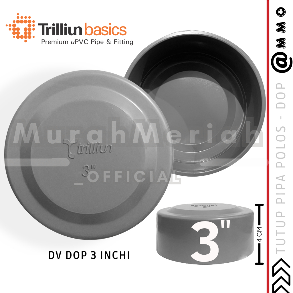 Dop DV 3inch Trillion Plain PVC Pipe CAP 3 DIM END CAP 3inch | Shopee ...