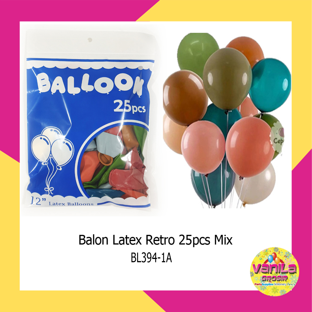 (25Pcs) Retro Latex Balloons, vintage balloons, retro balloons ...