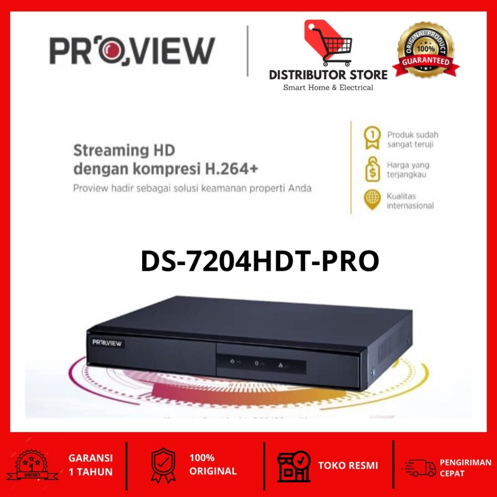 Dvr PROVIEW DS-7204HDT-PRO 4 CHANNEL 2MP | Shopee Malaysia
