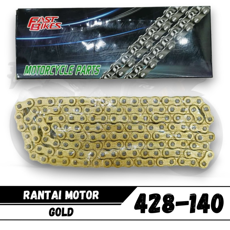 Rante Chain GOLD Chain 428h Long 140L FAST BIKES | Shopee Malaysia