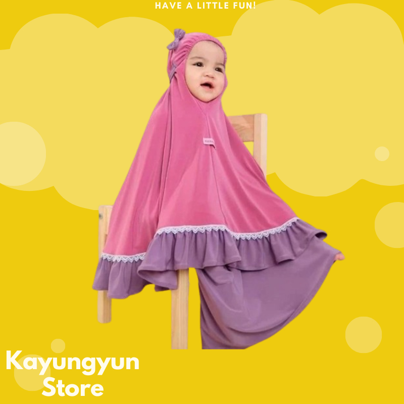Children's Prayer Clothes, Muslim Fashion Telekung Budak for Girls Ages ...