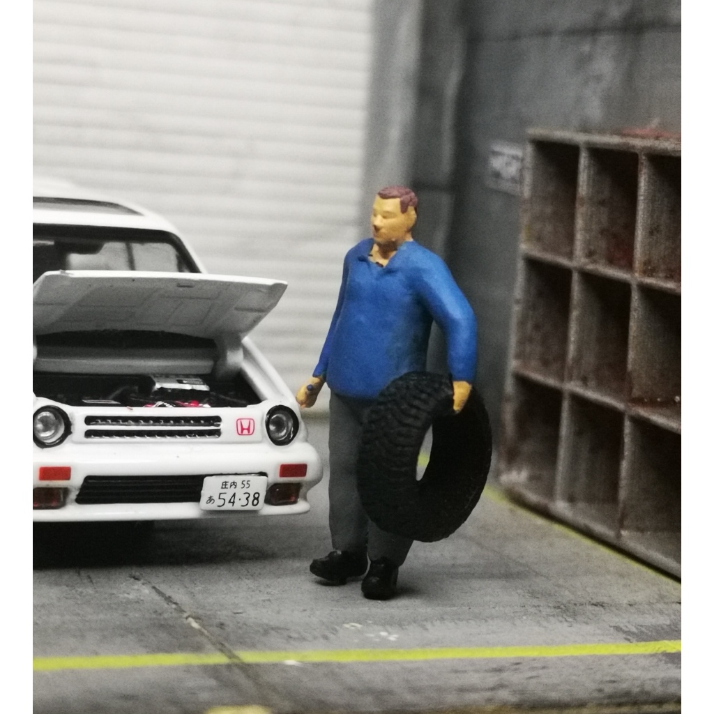 Figure 1 64 Men Mechanic Mechanic type 2 Diorama Diecast Hot Wheel ...