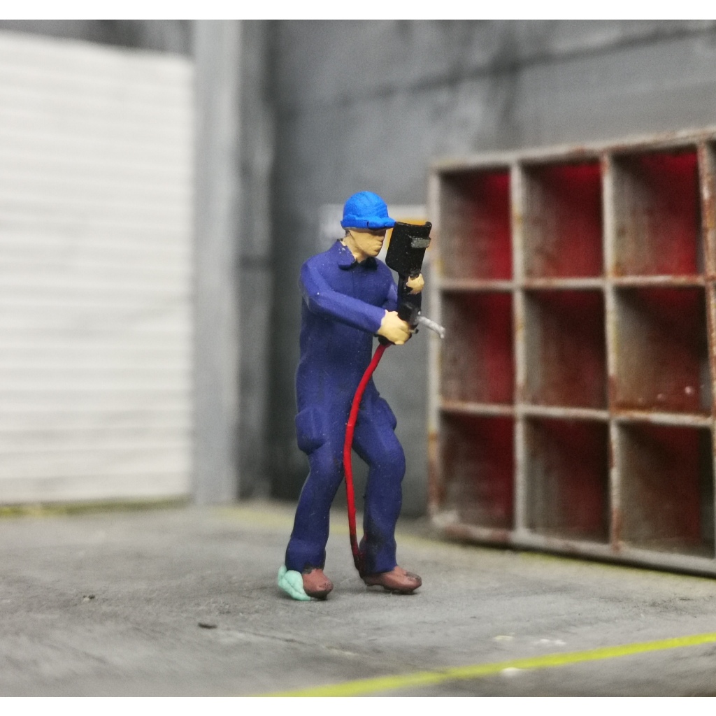 Figure 1 Men's Mechanic Mechanic Type 3 Welder Diorama Diecast Hot ...