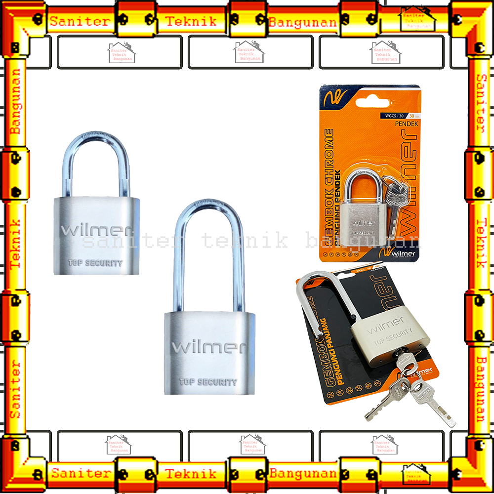 Wilmer Long Short Neck Nekel Padlock / Gate Padlock 30MM 40MM 50MM 60MM ...