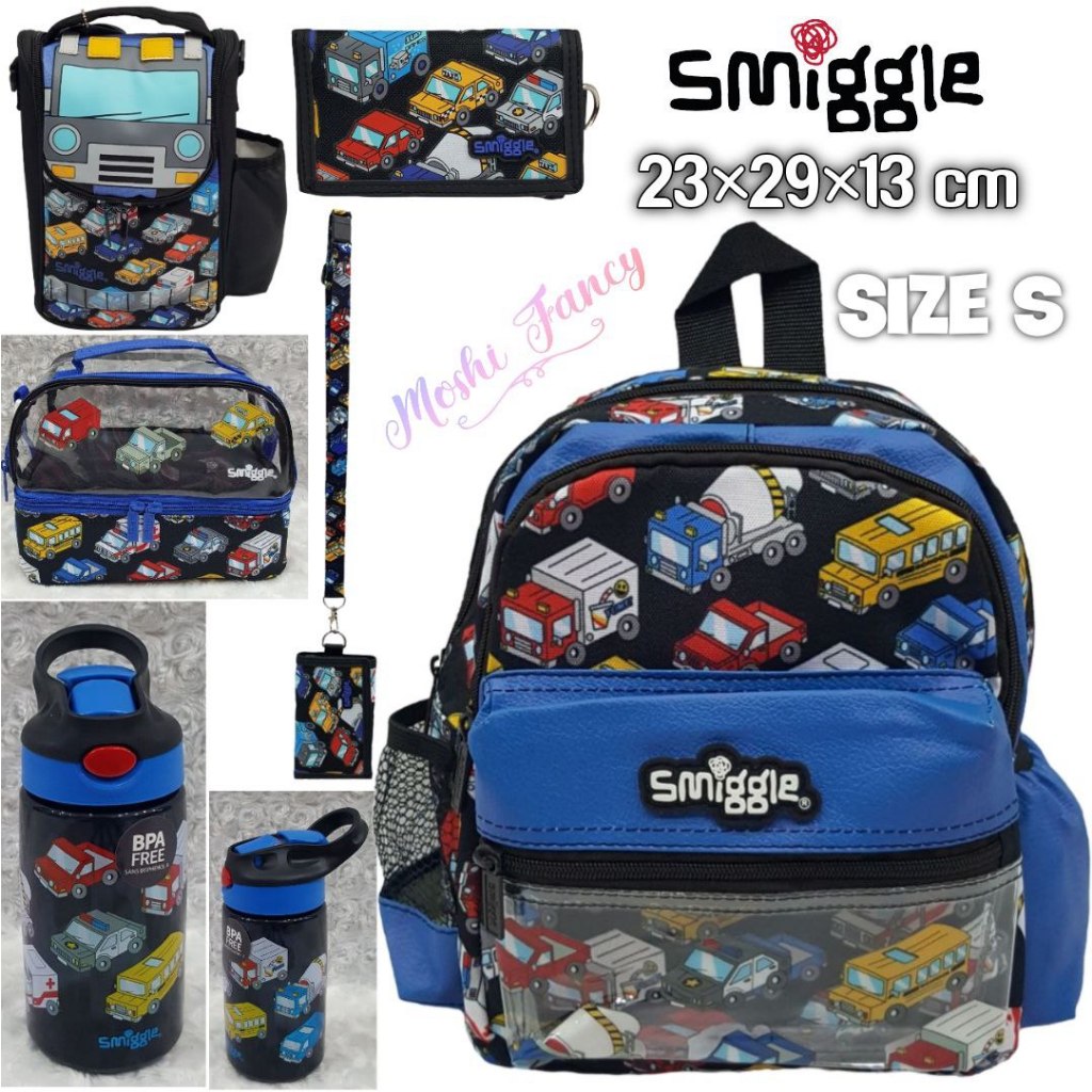 HITAM Smiggle Car Preschool Bag/Kids Backpack Smiggle Truck Black ...