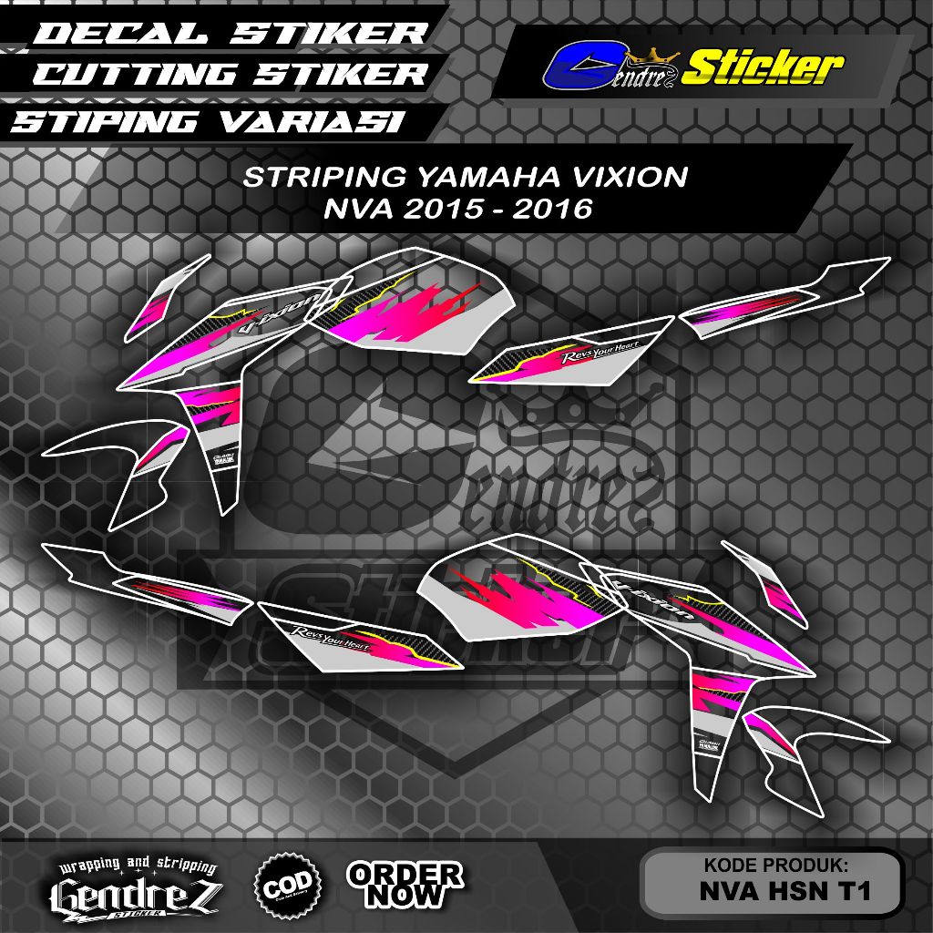 Uv Transparent VIXION NVA Motorcycle STRIPING/LIST - UV Transparent ...