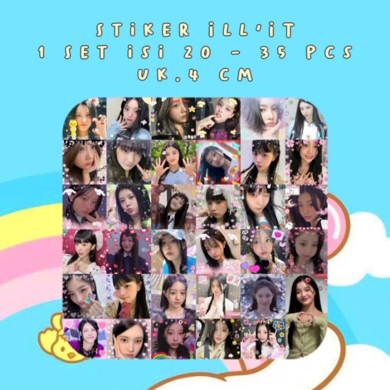 Cute ILLIT Stickers [Contents 20-35 pcs]/ILL'IT Sticker (Unit) | Shopee ...
