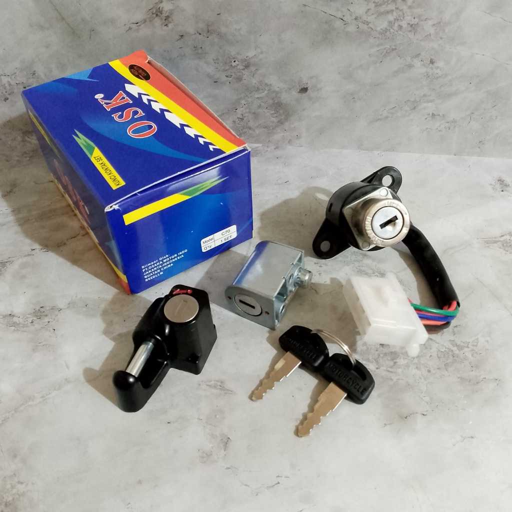 (OSK) Honda C70 HANDLEBAR KEY SET CONTACT KEY | Shopee Malaysia