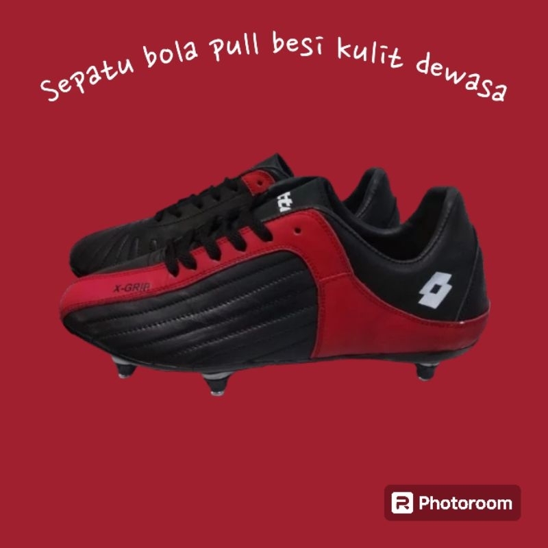 Adult Men's Iron Pull Leather Ball Shoes (Sewing And Nailed) | Shopee ...