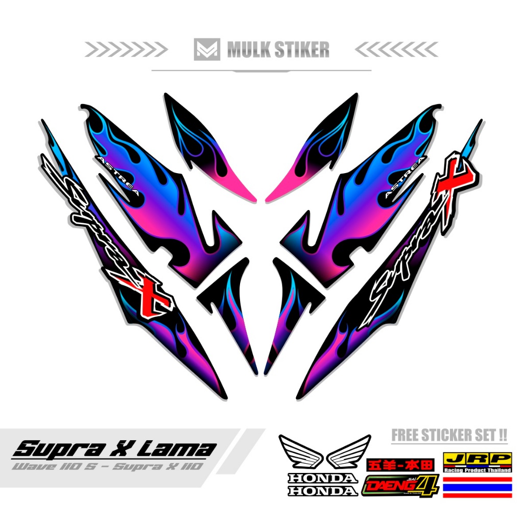 Striping SUPRA X LAMA MOTIF 36/STICKER WAVE 110s/STICKER/STICKER ...