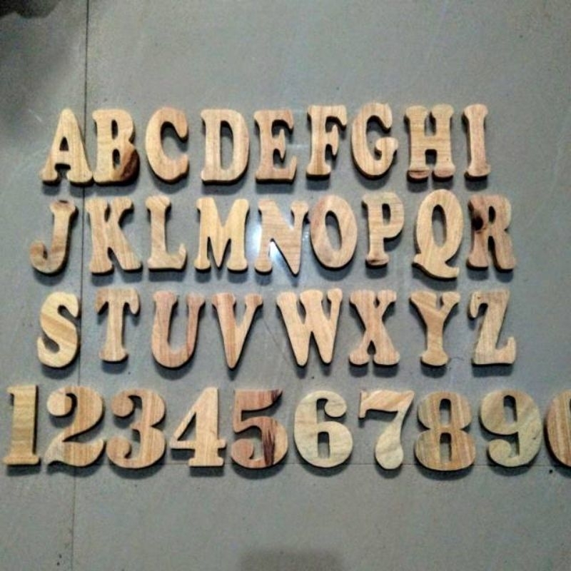 KAYU Wooden LETTERS AZ AND 1-10 5CM | Shopee Malaysia