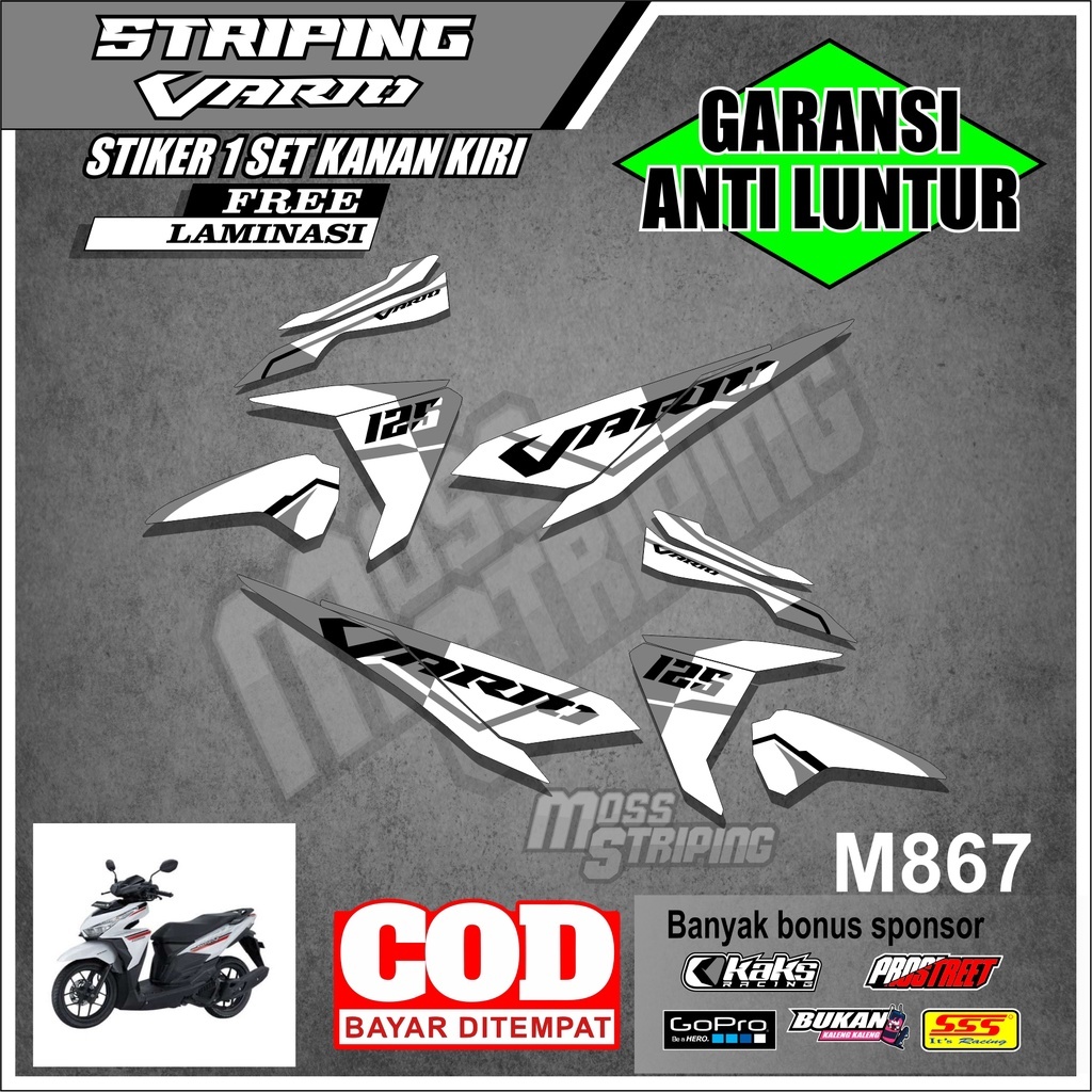 REPLIKA Striping Stickers sticker Stickers sticker Motorcycle Vario led ...