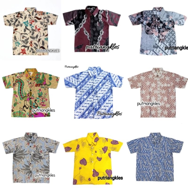 KEMEJA Boys' batik / children's short-sleeved batik shirts / formal ...