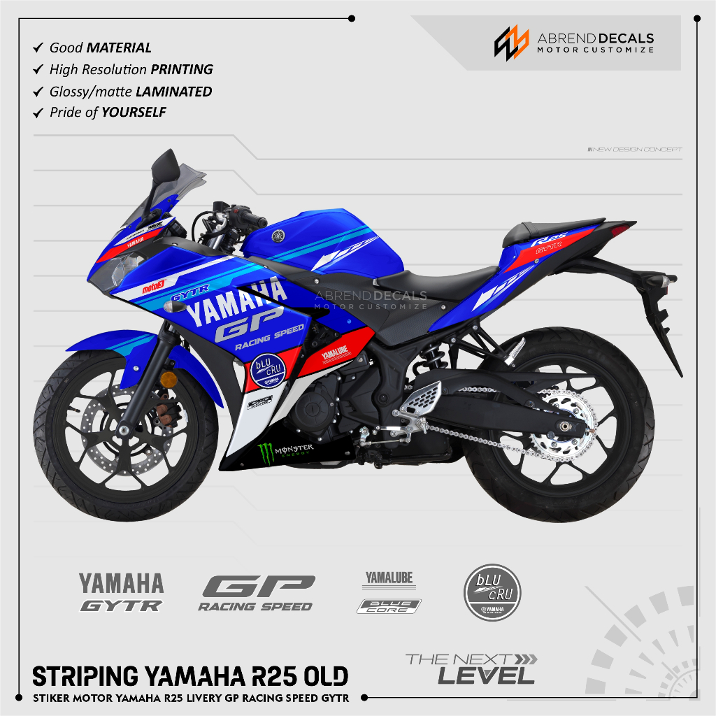 Striping R25 OLD LIVERY YAMAHA GYTR GP RACING SPEED/YAMAHA R25 ...