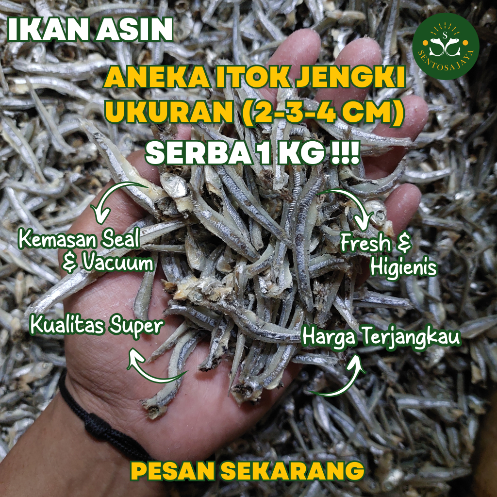 LOKAL Anchovy Jengki 1 KG Salted Fish Anchovy Jengki Assorted Itok ...