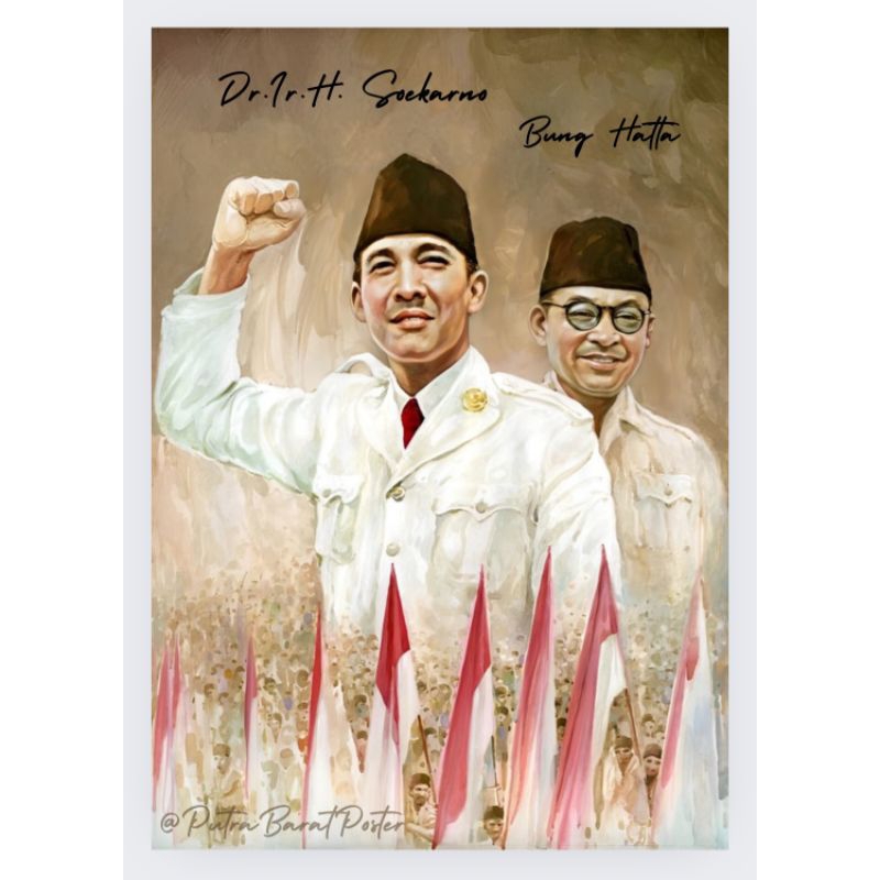HIASAN DINDING Poster Print Wall Hanging Jumbo Picture Ir Soekarno ...
