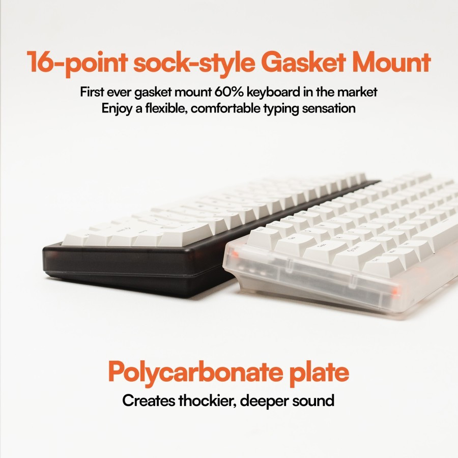 Press Play APOLLO61/APOLLO 61 Lite 60% RGB Hotswappable Gasket Wired ...