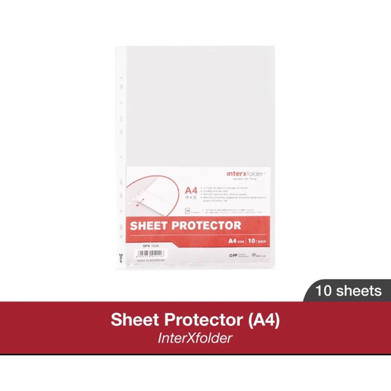 Pp POCKETS / PLASTIC POCKET / PLASTIC POKET / SHEET PROTECTOR A4 INTER ...