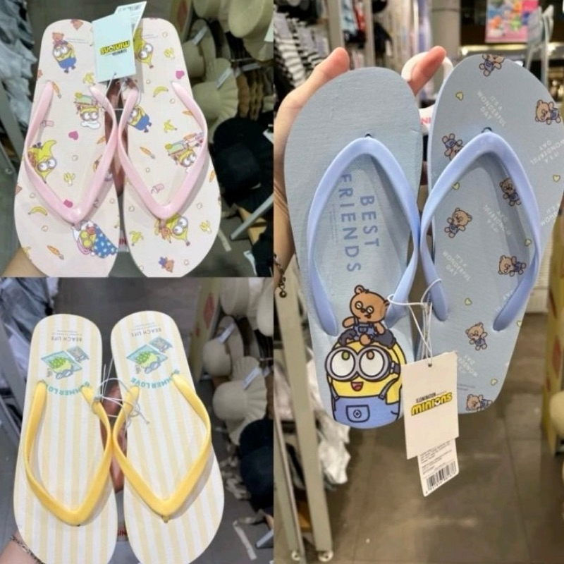 Bali Miniso Minions Flip-Flops Miniso Women's Miniso Sandals Minion ...