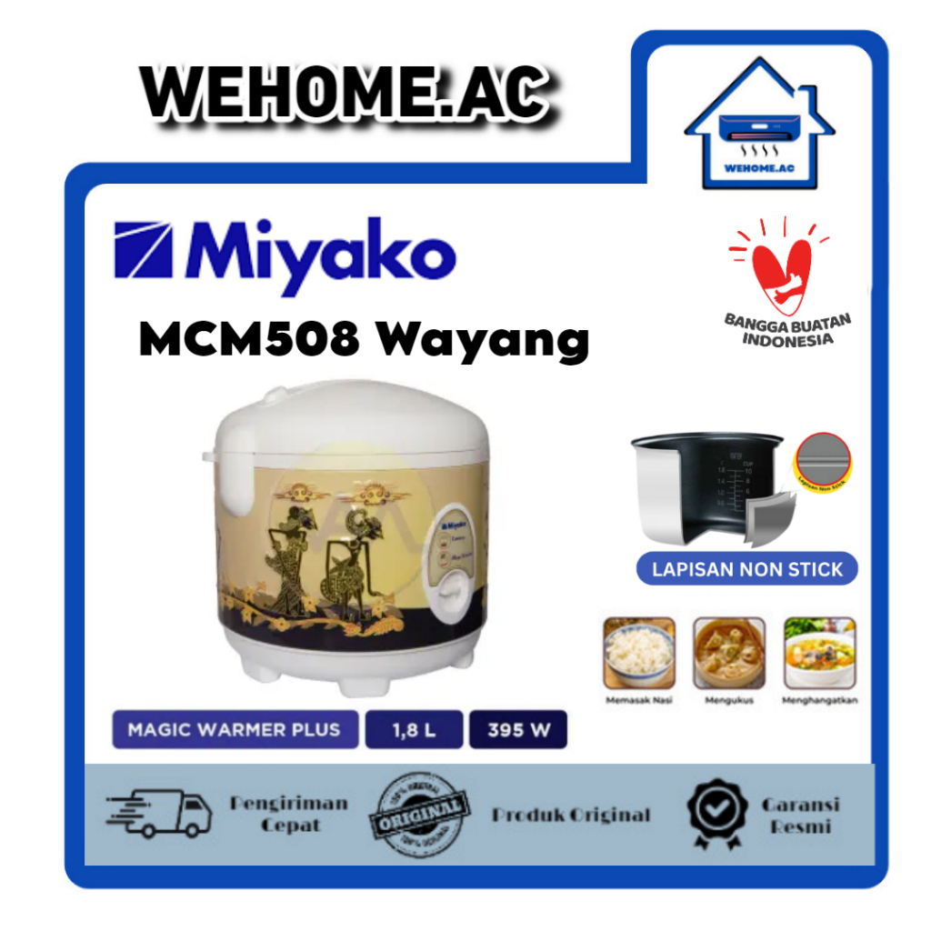 Rice Cooker Miyako MCM508 Puppet Magic Com Miyako 1.8 Liter | Shopee ...