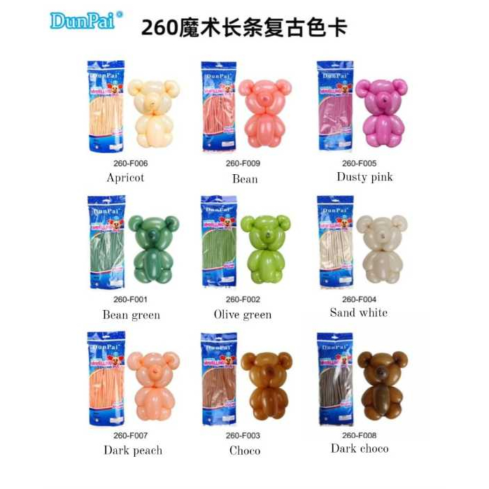 Latex Nipple Balloon 260 Modelling Dunpai Retro Vintage Unit | Shopee ...