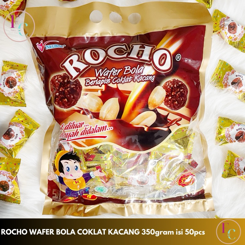 Rocho wafer chocolate bean balls 350 grams contains 50 pcs | Shopee ...