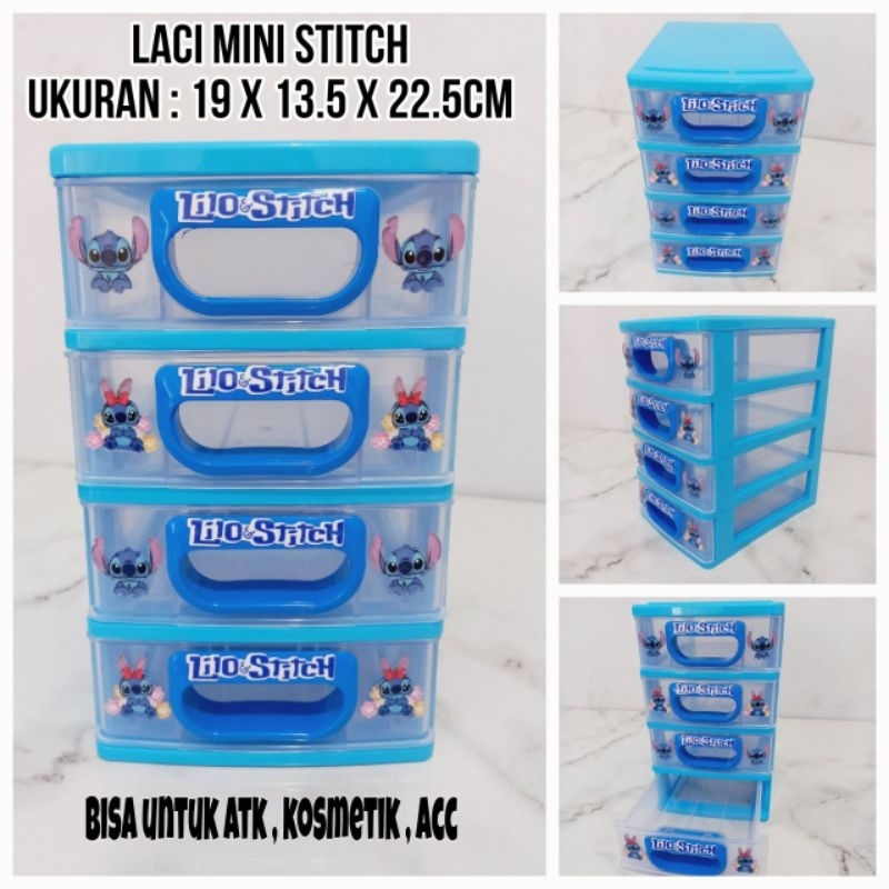 Lilostitch 4 Tier Stitch Drawer Shelf - Character Stacking Drawers ...