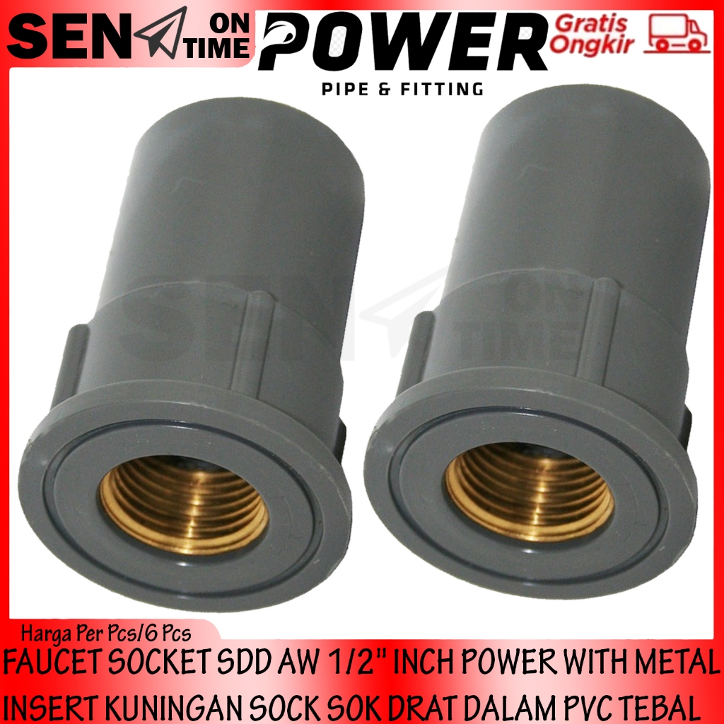 DRAT SPOK IN FAUCET BRASS SOCKET POWER WITH METAL INSERT SDD AW 1/2 ...