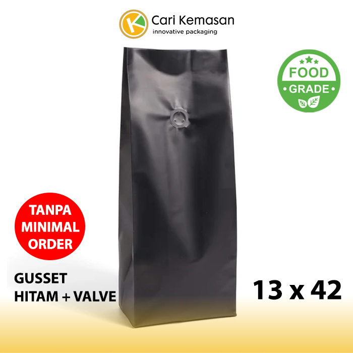 HITAM MINIMAL [No Minimum ORDER] Gusset+Valve (13.5+7+1) x 42 Black ...