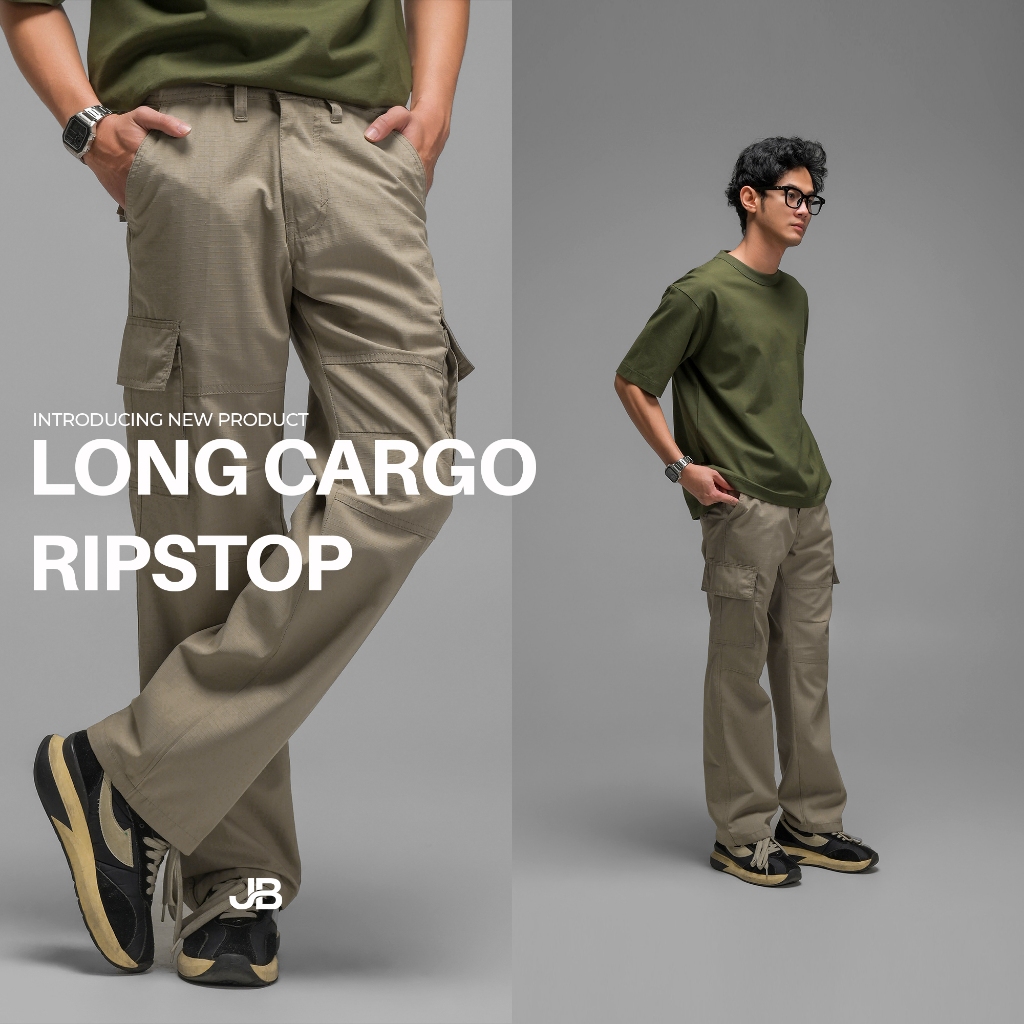 JB - Long Cargo Pants Ripstop Cream - Men's Long Cargo Pants | Shopee ...