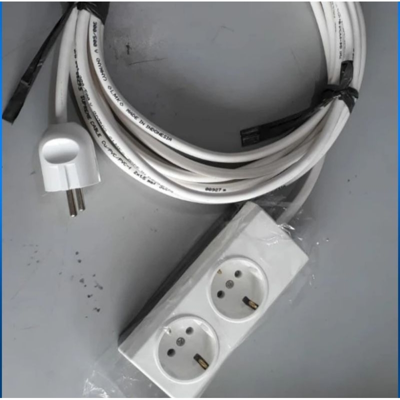 Broco 2 Hole 16A Plug Socket Assembly + NYMHY 2x1.5mm SUPREME Cable ...