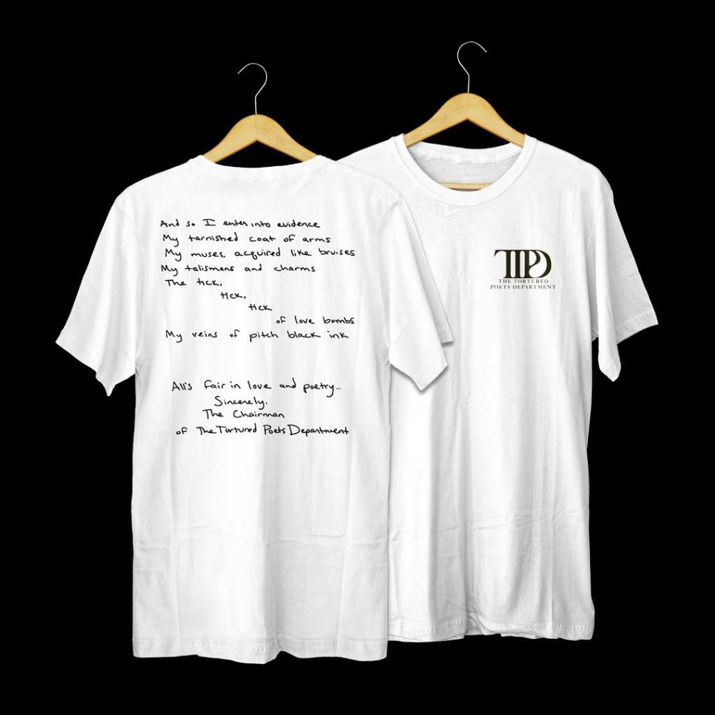 Taylor Swift TTPD Tshirt The Tortured Poets Department Letters Merch ...