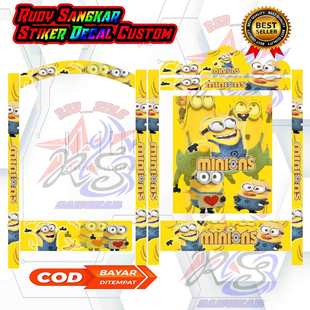 Minion decal sticker, minion motif bird cage decal sticker | Shopee ...