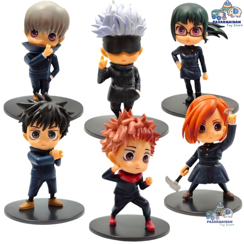 Jujutsu kaisen Figure Set of 6 Gojo Satoru Itadori miniature Topper ...
