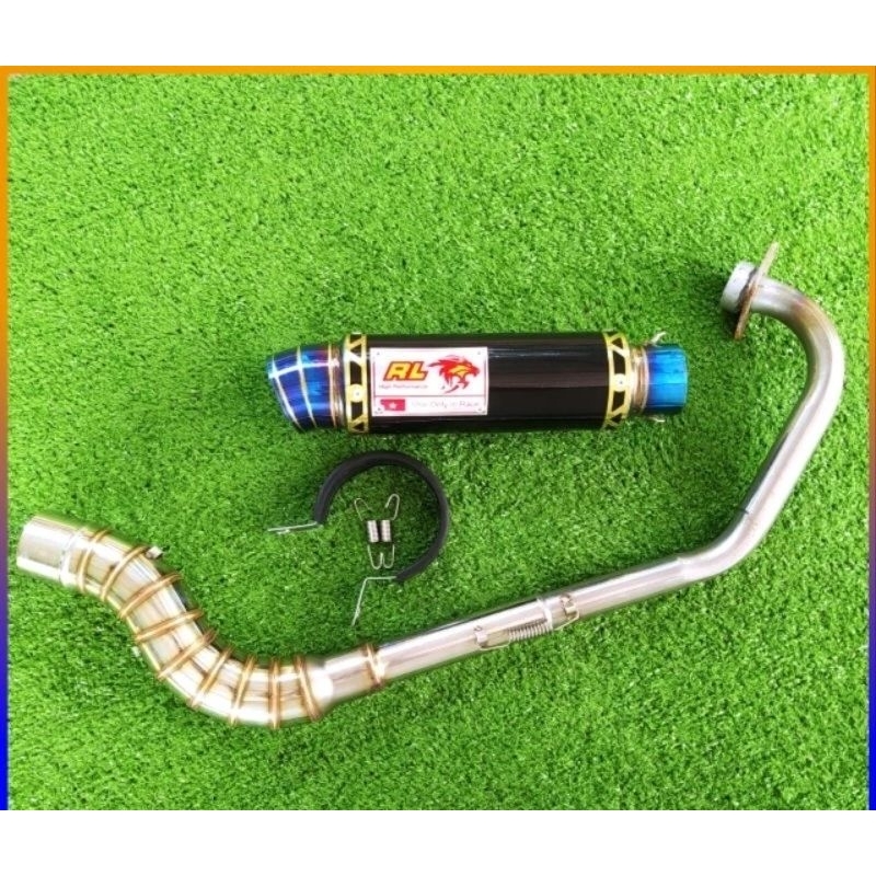 Red Leo exhaust racing open for LC 135 4s 5s fz150 fz150i Y15zr rs150 ...
