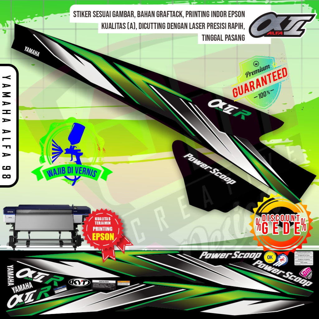 Striping yamaha alfa 98 striker yamaha alfa motorbike cycle cutting ...