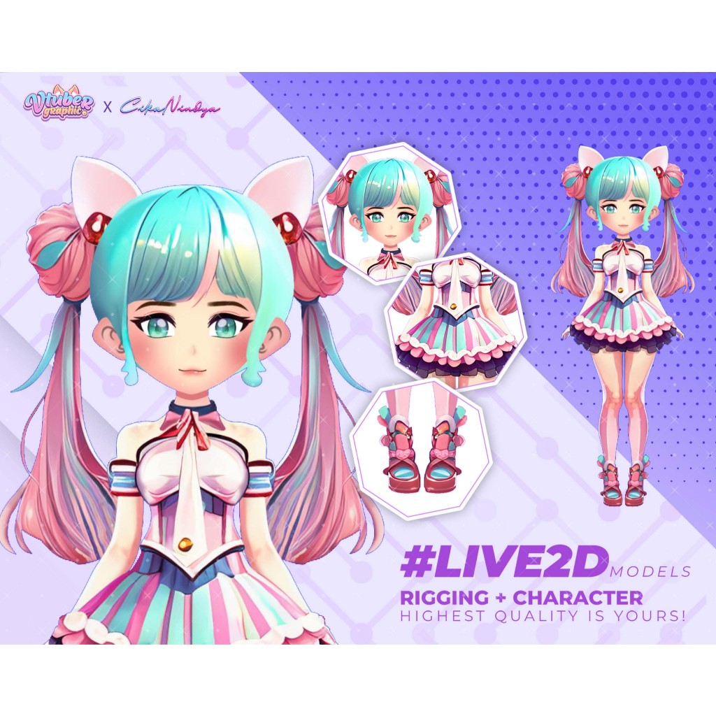Expression Yourself with Vtuber Live2D Models for Streaming, Avatar Virtual Vtuber, Live2D ...