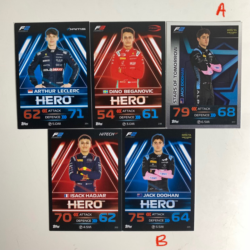 Arthur Leclerc Dino Jack Doohan Formula 2 F2 F3 Turbo Attax 2023 ...