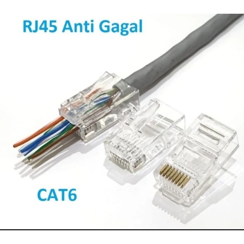 Sku-1336 ANTI FAIL CAT6 RJ45 CONNECTOR CONTENTS 50 PCS TRUCING CABLE ...